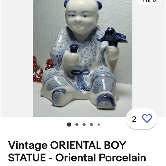 Accents | Vintage Oriental Porcelain Boy | Poshmark
